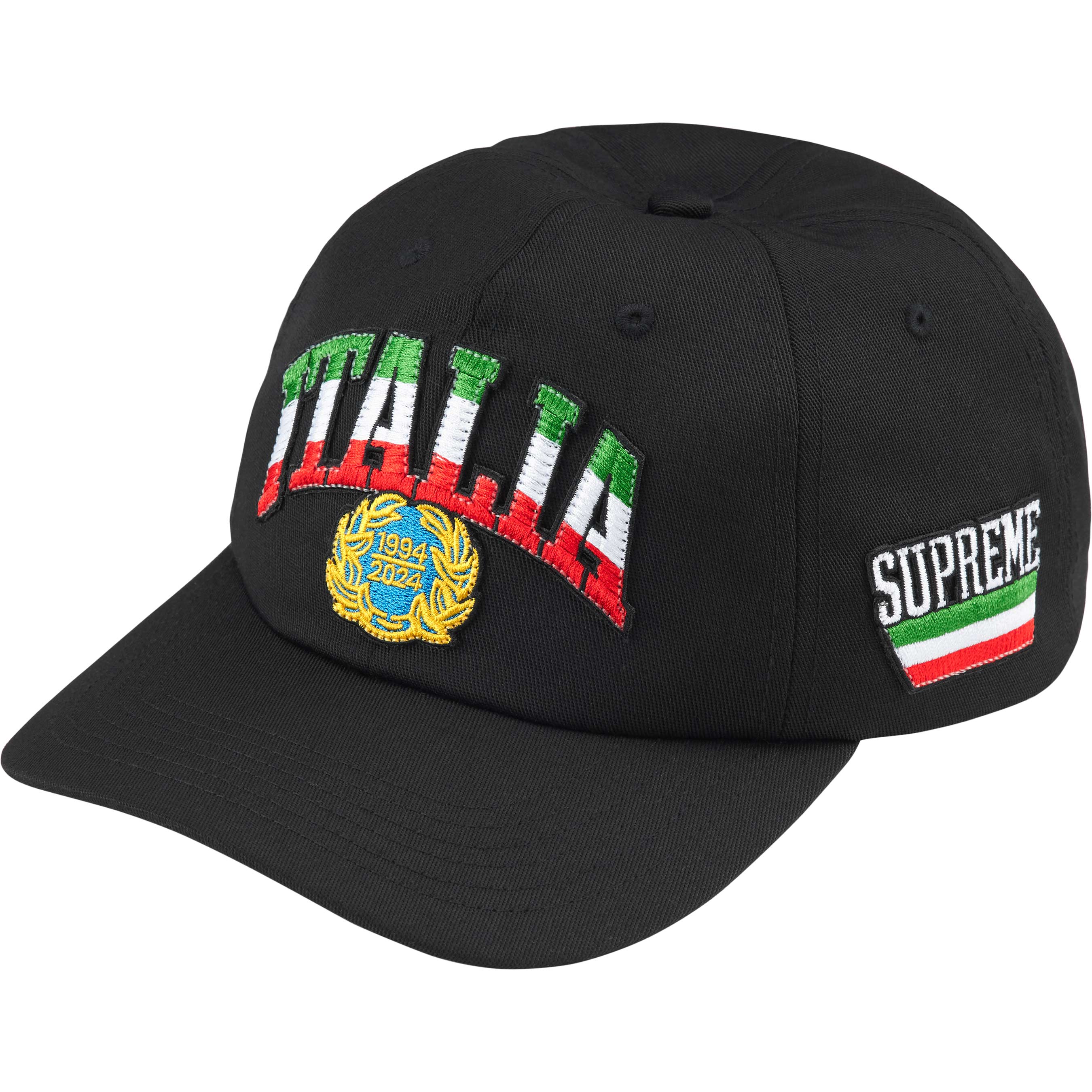 Supreme Italia 6-Panel "Black" – SneakersClinic