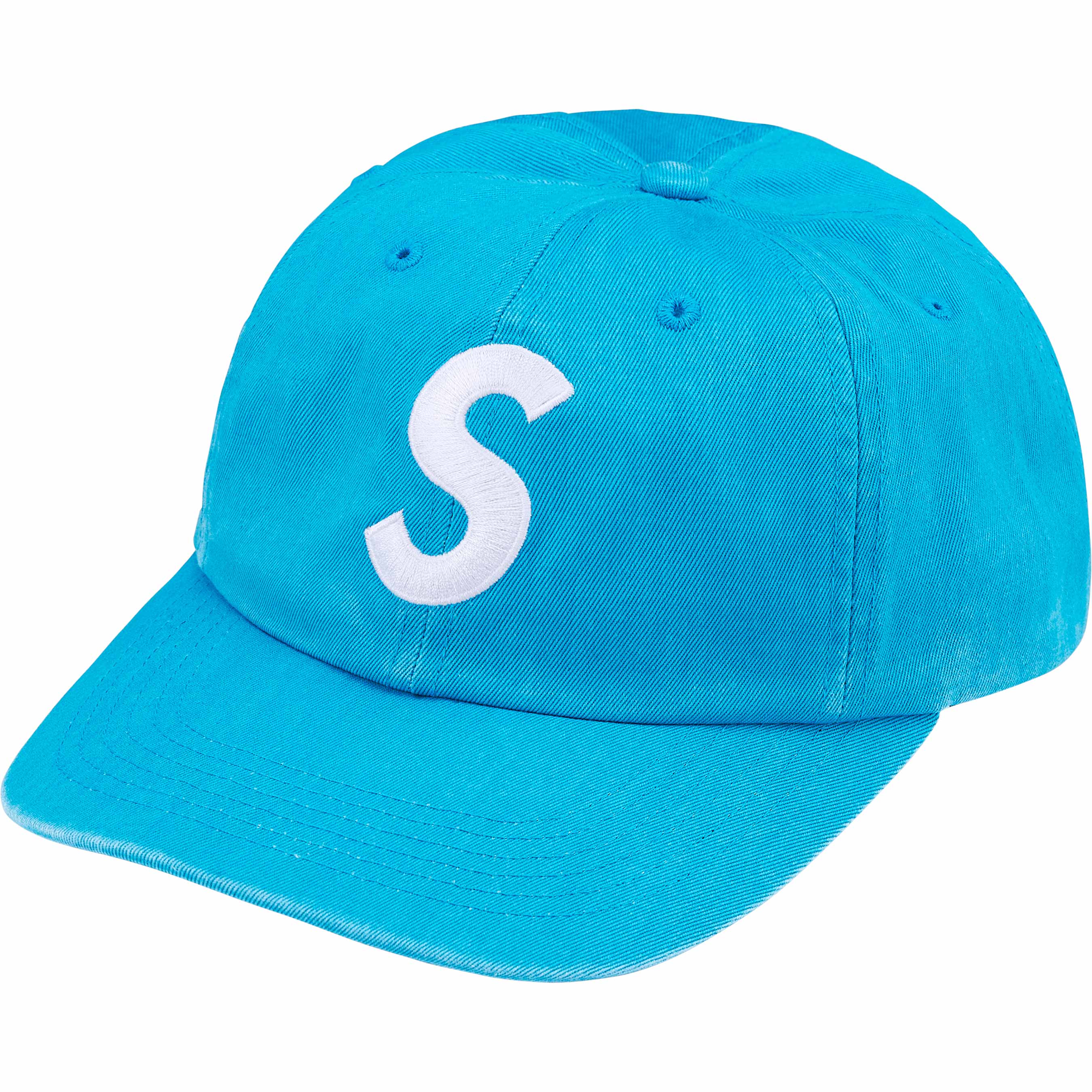Supreme Pigment Coated S Logo 6-Panel "Bright Blue" – SneakersClinic