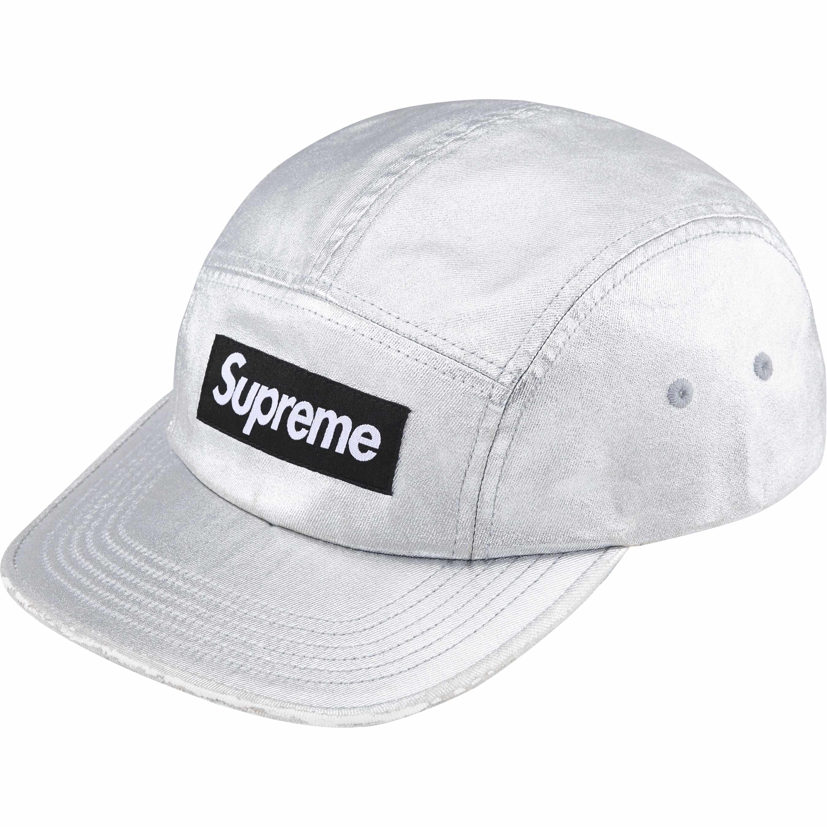 Supreme Washed Chino Twill Camp Cap "Silver" – SneakersClinic